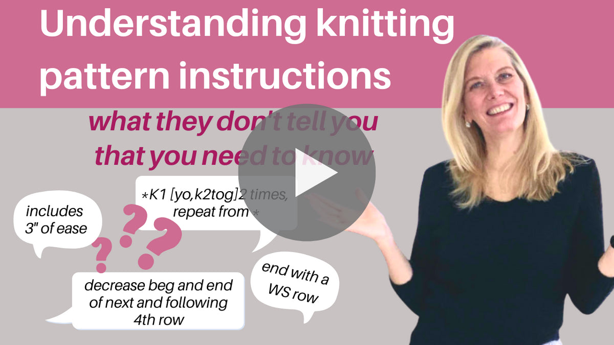 How to read a knitting pattern - Crazy for Ewe