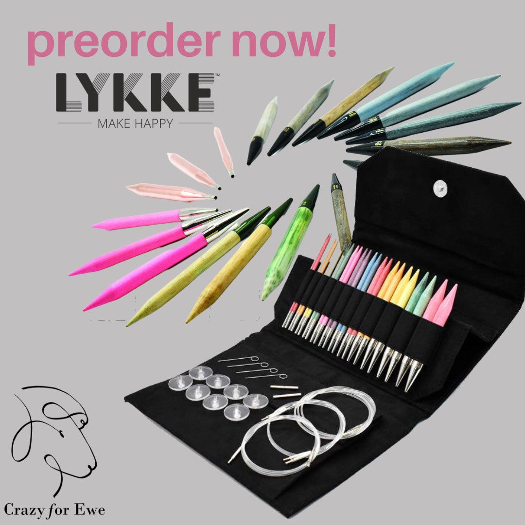 Lykke Color Interchangeable Needle Set 5" tips - Crazy for Ewe
